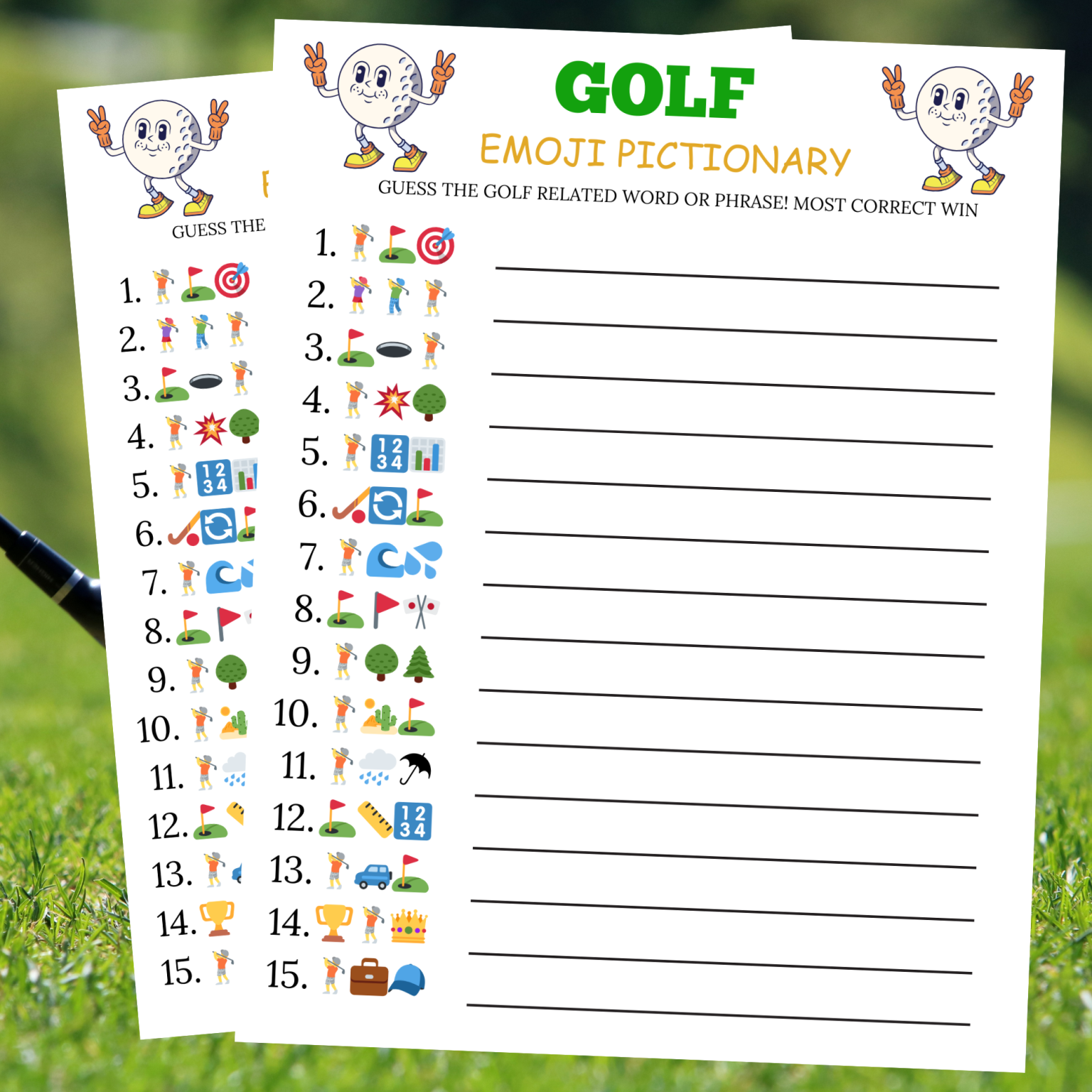 Baseball Emoji Pictionary Game PDF Printable (INSTANT DOWNLOAD)