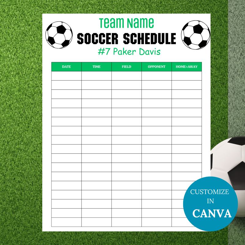 Practice Schedule Template