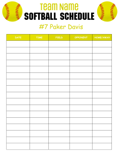 Practice Schedule Template