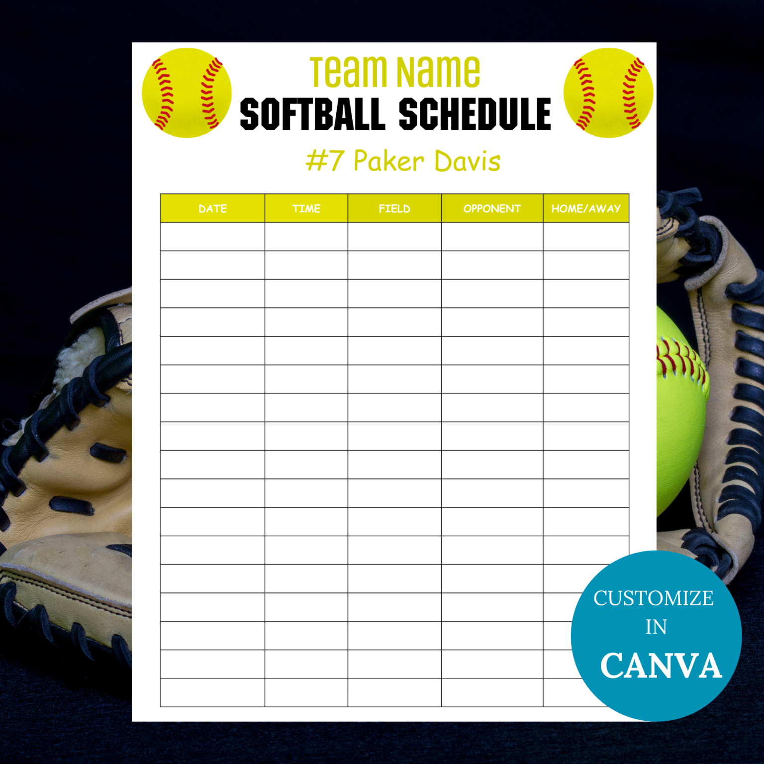 Practice Schedule Template