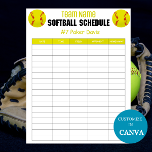 Practice Schedule Template
