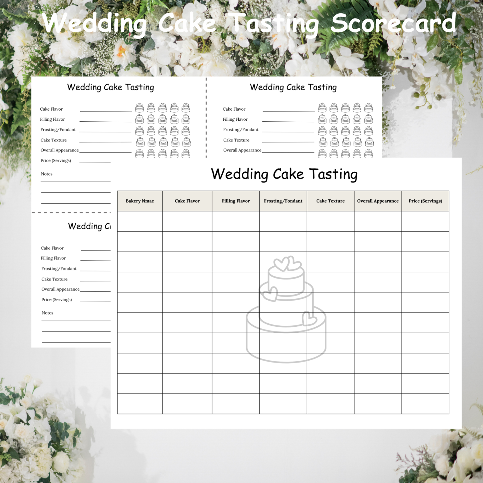 Pizza Tasting Score Card