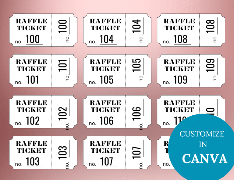 Numbered Raffle Tickets