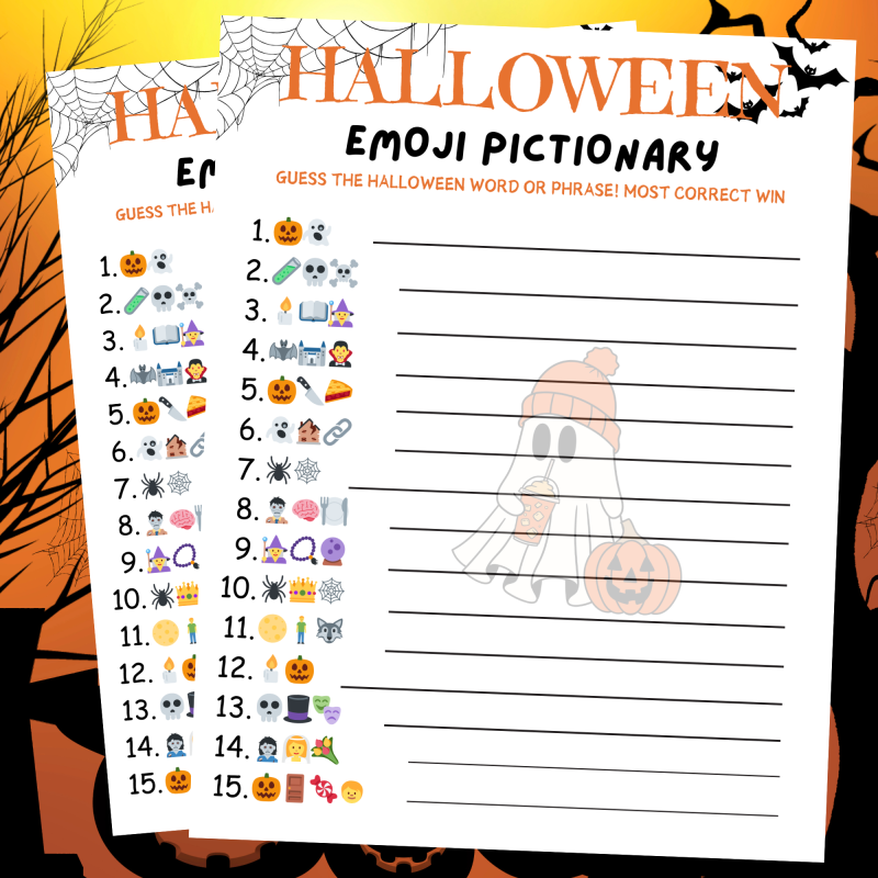 Baseball Emoji Pictionary Game PDF Printable (INSTANT DOWNLOAD)