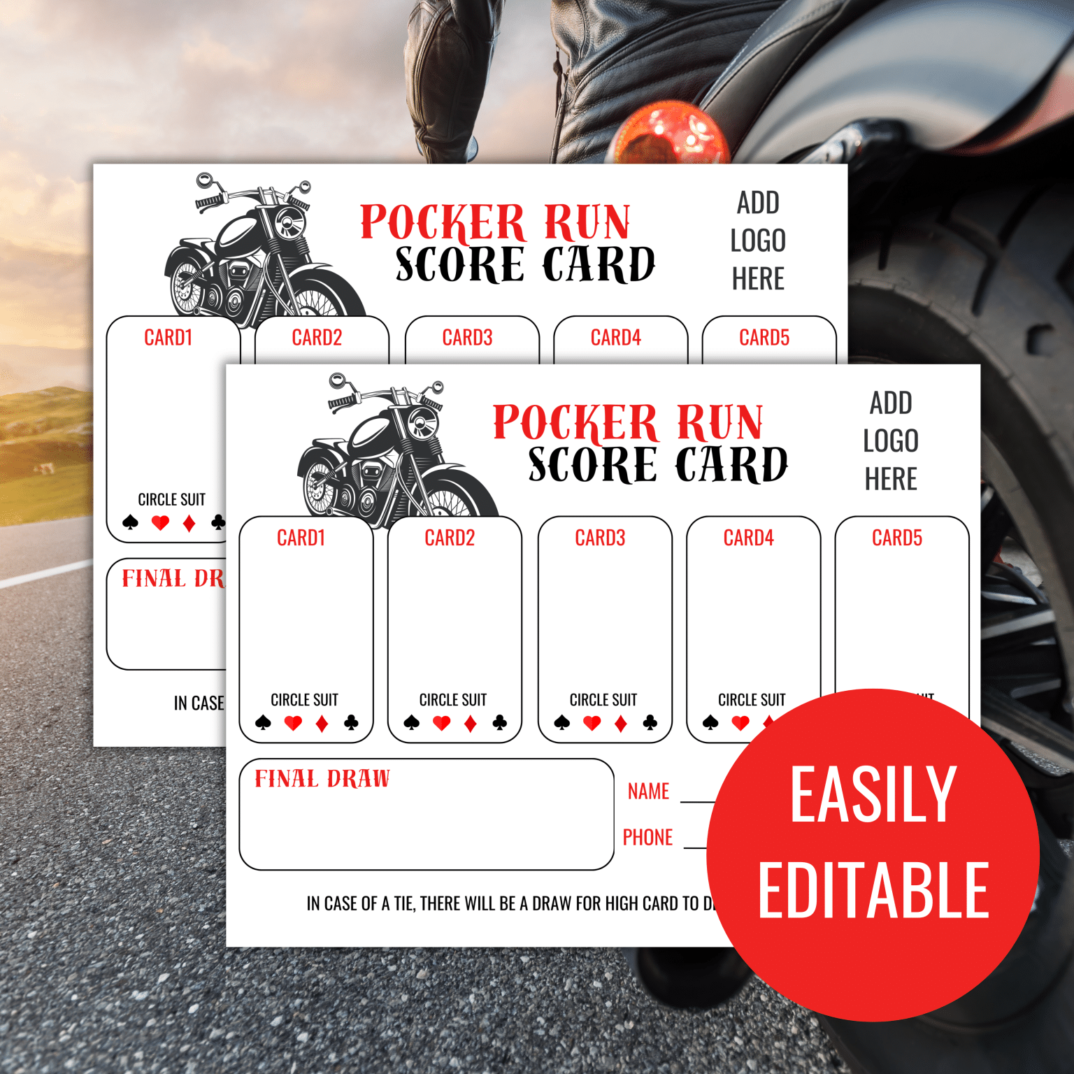 10+ Printable Poker Run Score Card & Sheet (101% Editable)