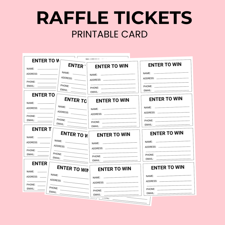 Editable Gun Raffle Ticket