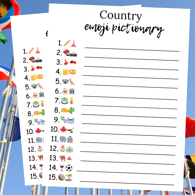 Baseball Emoji Pictionary Game PDF Printable (INSTANT DOWNLOAD)