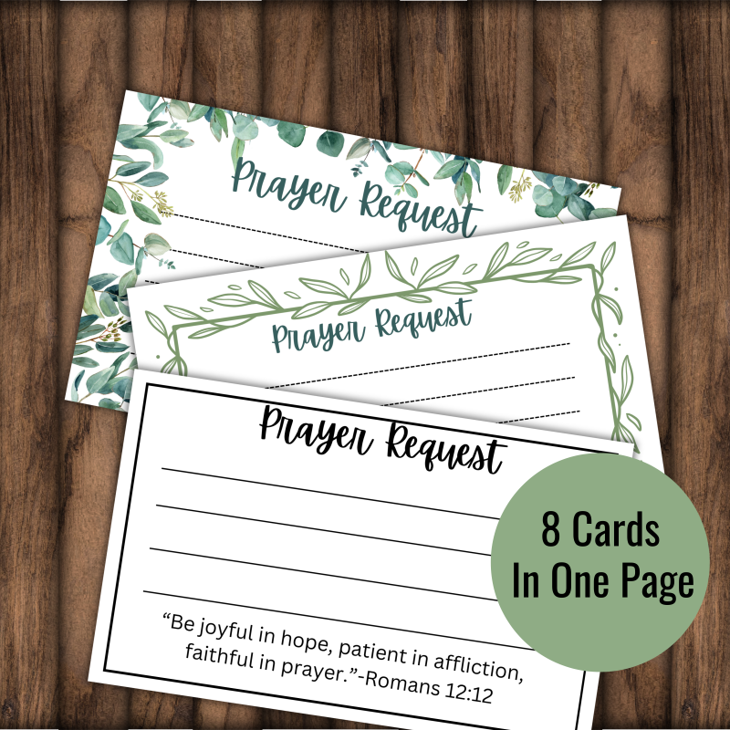 Prayer Request Card Printable