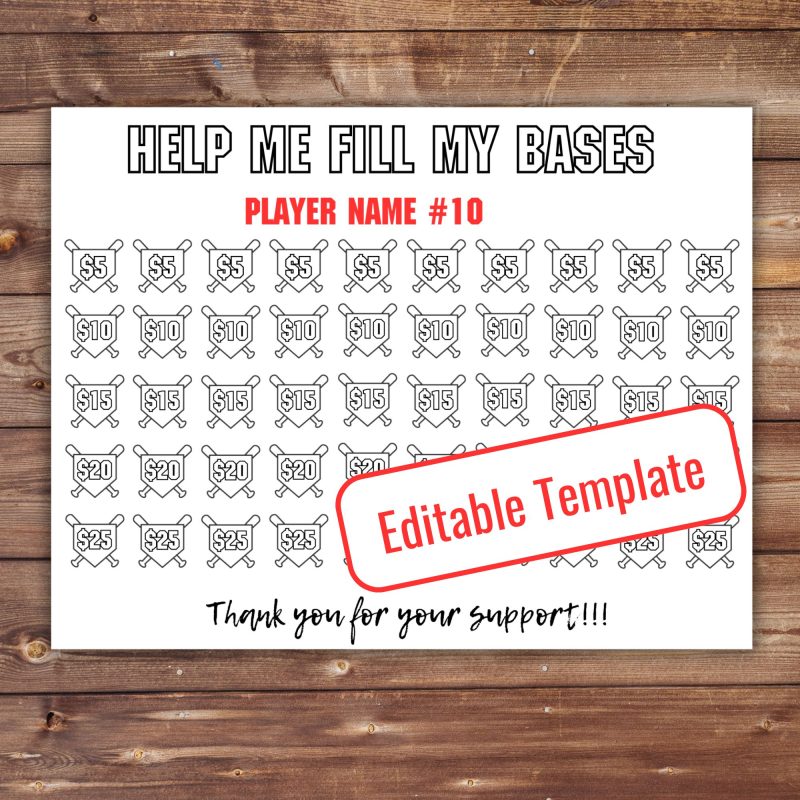 EDITABLE Fill My Bases Template