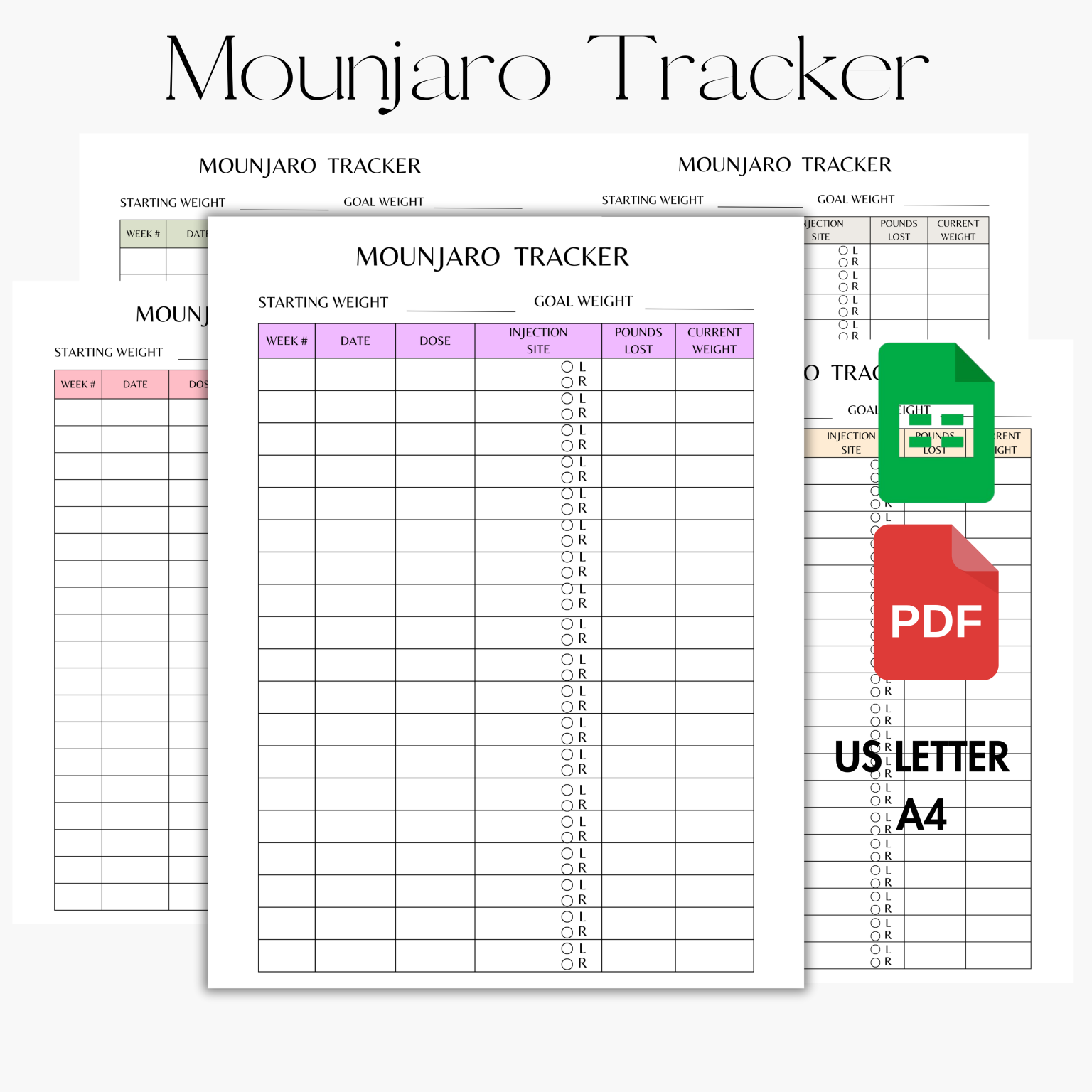 Mounjaro Weekly Weight Tracker